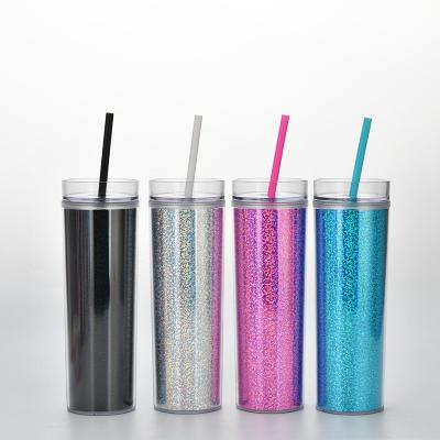 China 450ml Wide Mouth Travel Coffee Cup Tumbler Plastic Insulated Mug with Custom Logo for sale