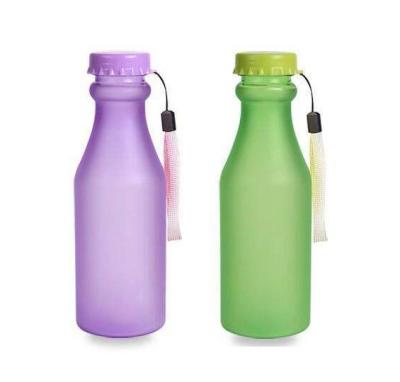 China PC Plastic 550ml Portable Frosted Sealed Water Bottle for Travel Yoga Running Camping for sale