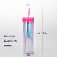 China 450ml Wide Mouth Travel Coffee Cup Tumbler Plastic Insulated Mug with Custom Logo for sale