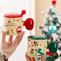 China Christmas Ceramic Mug 380ml Cartoon Coffee Cup Custom Logo Design Gift for sale