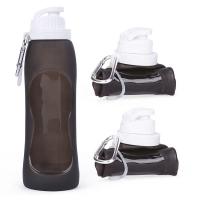 China Anti-corrosion Coating Collapsible Silicone Water Bottle 500ml for Sport and Travel for sale