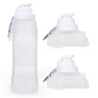 China Anti-corrosion Coating Collapsible Silicone Water Bottle 500ml for Sport and Travel for sale