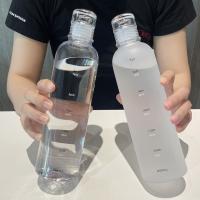 China 500ml Plastic Water Bottle with Time Scale Reusable Fitness Sports Bottle for Gym Outdoor for sale