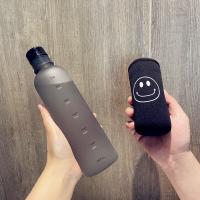 China 500ml BPA Free Plastic Water Bottle with Time Scale Leakproof for Gym for sale