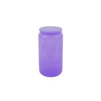 China 16oz Glass Drinking Bottle Colorful Portable Shape for Fruit Water Reusable for sale