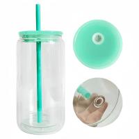 China 16oz Glass Cup Durable Clear Glass Bottle for Beer Mugs Portable Fruit Water 42x42x41.5cm for sale