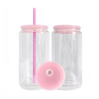 China Custom Logo 16oz Glass Drinking Bottle for On-the-Go Hydration 50pcs per Case for sale