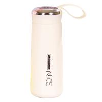 China 450ml Glass Tea Bottle Portable Outdoor Water Bottle with Lanyard Custom Sublimation Logo for sale