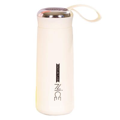 China 450ml Glass Tea Bottle Portable Outdoor Water Bottle with Lanyard Custom Sublimation Logo for sale