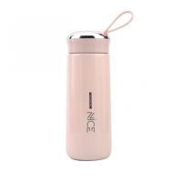 China 450ml Glass Tea Bottle Stainless Steel Lid Outdoor Hiking Water Bottle 205g for sale