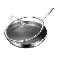 China 316 Stainless Steel Wok 32cm 34cm Double Sided Screen Honeycomb Cookware General Purpose for sale