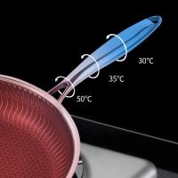 China 316 Stainless Steel Frying Pan 28cm 30cm Non Stick Hex Clad Honeycomb Skillet for sale