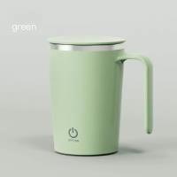 China 400 mL Automatic Magnetic Stirring Coffee Mug 304 Stainless Steel Self Mixing Cup for sale