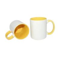 China 11oz Ceramic Color Coffee Mug with Handgrip Sublimation Blanks in Modern Design for sale