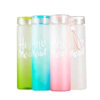 China Frosted Glass Drinking Bottle 500ml Eco-Friendly Matte Glass Water Bottle for sale