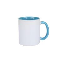 China 11oz Ceramic Color Coffee Mug with Handgrip Sublimation Blanks in Modern Design for sale