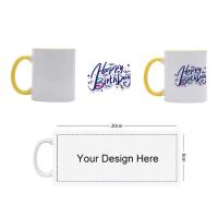 China 11oz Ceramic Color Coffee Mug with Handgrip Sublimation Blanks in Modern Design for sale