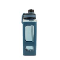 China Square 700ml Plastic Water Bottle Equipped with Anti-corrosion Coating and Straw for sale