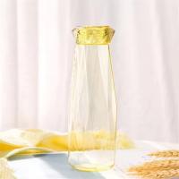 China 400ml Glass Water Bottle 21.5x7.5cm Reusable Drinking Cup for Office Camping for sale