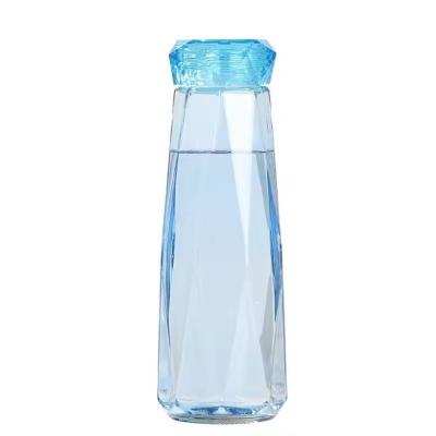 China 400ml Glass Drinking Bottle 7.5x21.8cm Modern Portable Cup for Milk Tea Milkshake for sale