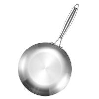 China 304 Stainless Steel Frying Pan 22cm 24cm 26cm 28cm with Glass Lid Skillet for sale