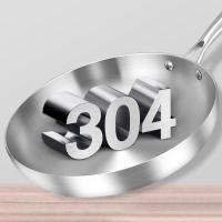 China 304 Stainless Steel Frying Pan 22cm 24cm 26cm 28cm with Glass Lid Skillet for sale