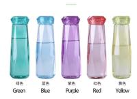 China 400ml Portable Glass Water Bottle 21.5x7.5cm for Camping Office Sport for sale