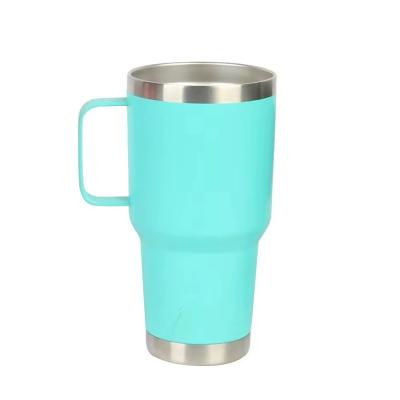 China 30oz Stainless Steel Vacuum Insulated Tumbler Travel Mug with Handle Custom Logo for sale