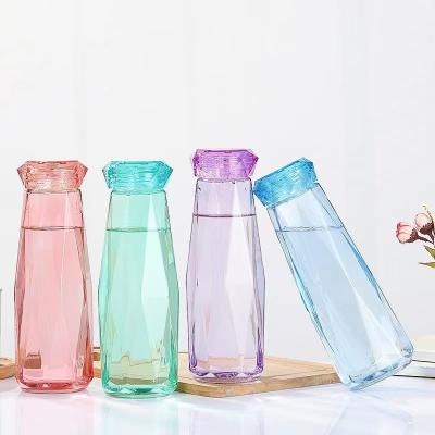 China 400ml Leak Proof Glass Water Bottle 7.5x21.8cm for Office Camping Sports for sale