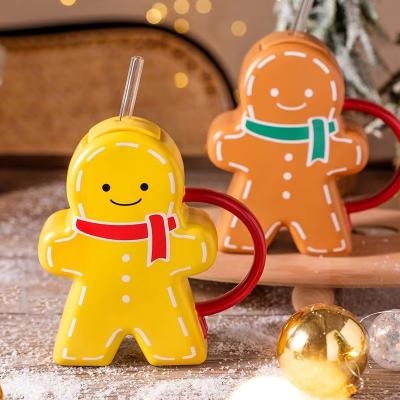 China 16oz Ceramic Christmas Gingerbread Coffee Mug Custom Color Sustainable Holiday Gift for sale