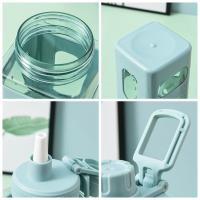 China 700ml BPA Free Square Plastic Sports Water Bottle Large Capacity Gym Hydration for sale