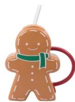 China 16oz Ceramic Christmas Gingerbread Coffee Mug Custom Color Sustainable Holiday Gift for sale