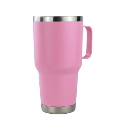 China 30oz Stainless Steel Insulated Travel Mug with Handle 304 Vacuum Tumbler for sale