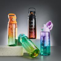 China PP Plastic Sports Water Bottle 750ml Gradient Color Portable Direct Drinking for Travel for sale