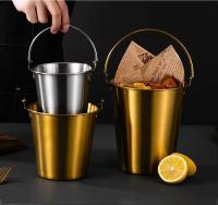 China 304 Stainless Steel Ice Bucket 1L with Handle for Beer Champagne Party for sale