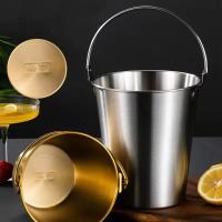 China 304 Stainless Steel Ice Bucket 1L with Handle for Beer Champagne Party for sale