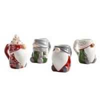 China Custom 3D Ceramic Christmas Mug 8x10cm 350ml Santa Reindeer Penguin Snowman Hot Drinks for sale