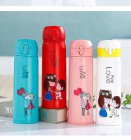 China 500ml Large Capacity Glass Water Bottle Portable Straight Drink Cup Gift Bouncing for sale