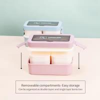 China Environment-friendly Advantage Reusable Portable Plastic Bento Lunch Box for All Ages for sale
