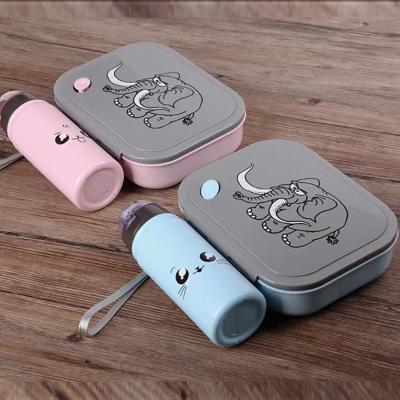 China 1000ml 400ml Reusable Plastic Bento Lunch Box Microwaveable Portable for Kids School for sale