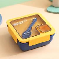 China Reusable Plastic Bento Lunch Box 850ml 1100ml Portable Compartment for School Kids for sale