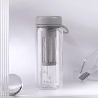 China Portable Plastic Water Bottle Simple Style with Teainfuser and 450ml/600ml Capacityline for sale