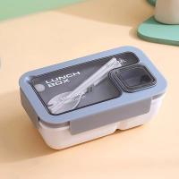 China Reusable Portable Plastic Bento Lunch Box 850ml 1100ml Leak Proof for Kids School for sale