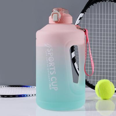 China Gradient Color PP Plastic Sports Water Bottle 1500ML 2300ML 3800ML for Outdoor Fitness for sale