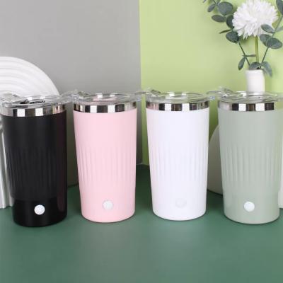 China 500ml Electric Shake Bottle with Lid Portable Coffee Mixing Cup 304 Stainless Steel for sale