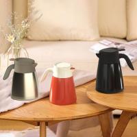 China 1000ml 316 Stainless Steel Double Wall Vacuum Thermal Kettle Coral Red for sale