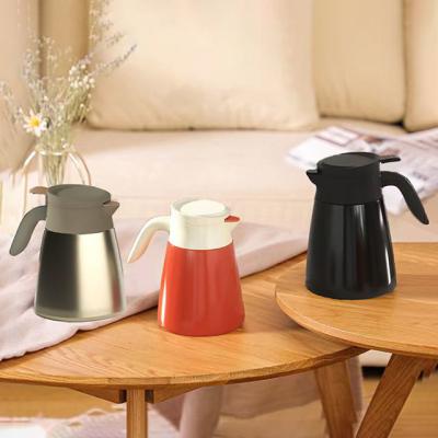 China 1000ml 316 Stainless Steel Double Wall Vacuum Thermal Kettle Coral Red for sale