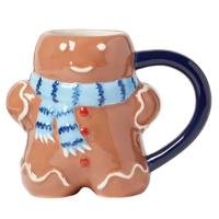 China Cartoon Cute Ceramic Christmas Gingerbread Coffee Mug 300ml No Additional Accessories for sale