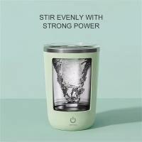 China Automatic Magnetic Rotating Mixing Cup 350 mL 304 Stainless Steel Self Stirring Mug for sale
