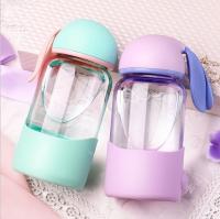 China Wholesale 340ML Bunny Ear Glass Water Bottle for Children Cute Outdoor Drinking Cup for sale